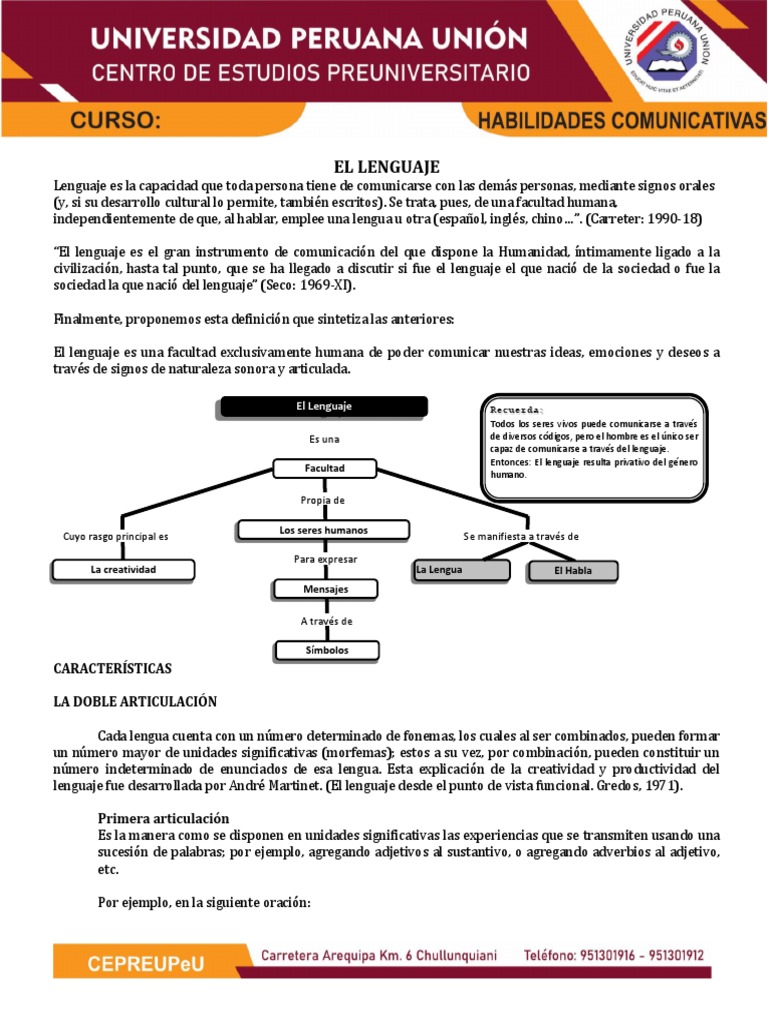 El Lenguaje | PDF | Palabra | Fonema