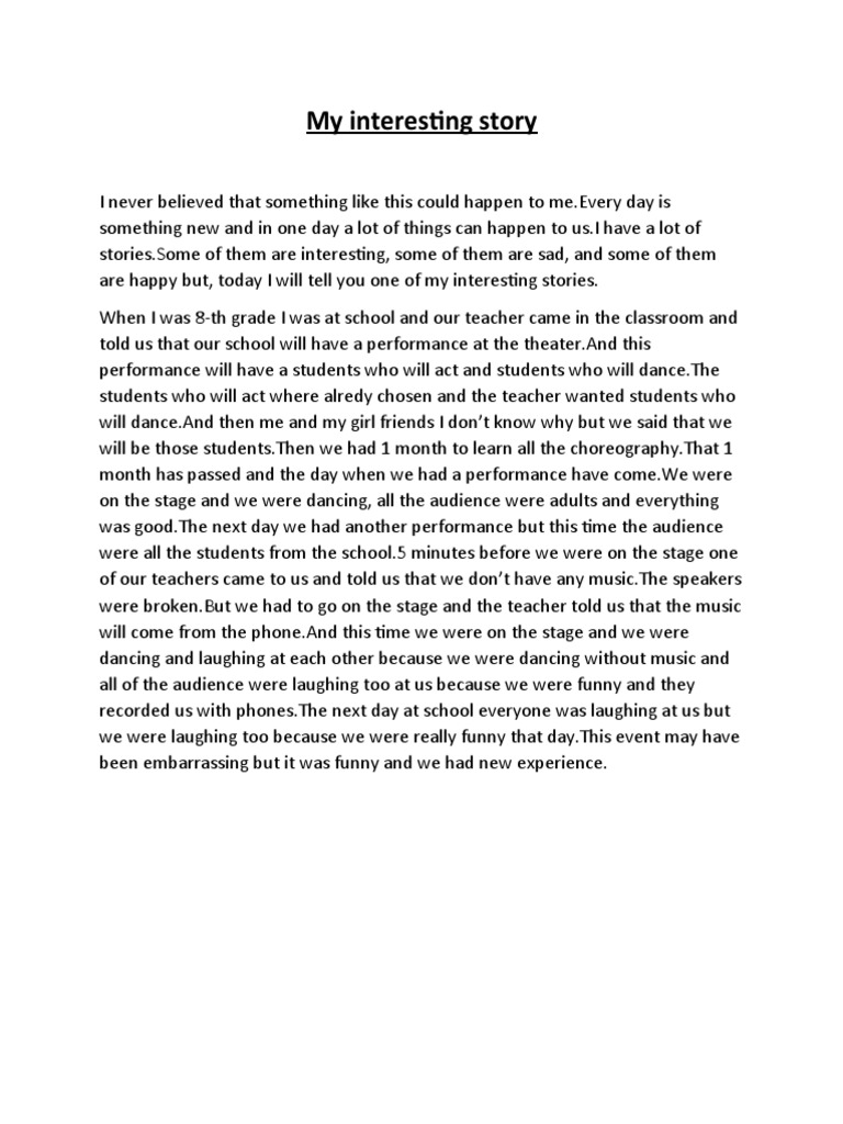 My Interesting Story | PDF