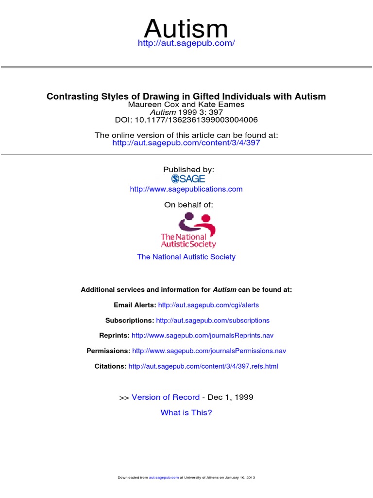 Contrasting Styles of Drawing in Gifted Individuals With Autism | PDF ...