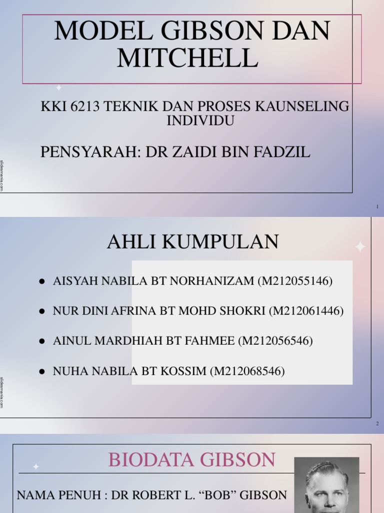 Model Gibson dan Mitchell dalam Kaunseling | PDF