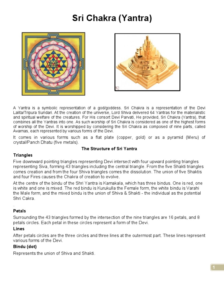 Sri Chakra | PDF | Devi | Hindu Mythology