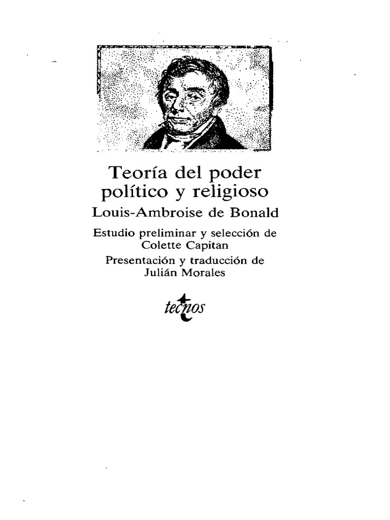 7c - de Bonald - Teoría Del Poder Político y Religioso - Introducción ...
