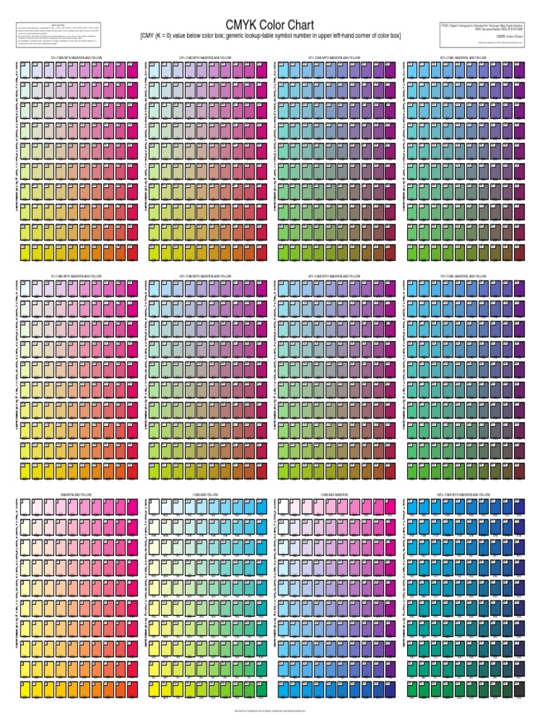 Cmyk Color Chart | PDF