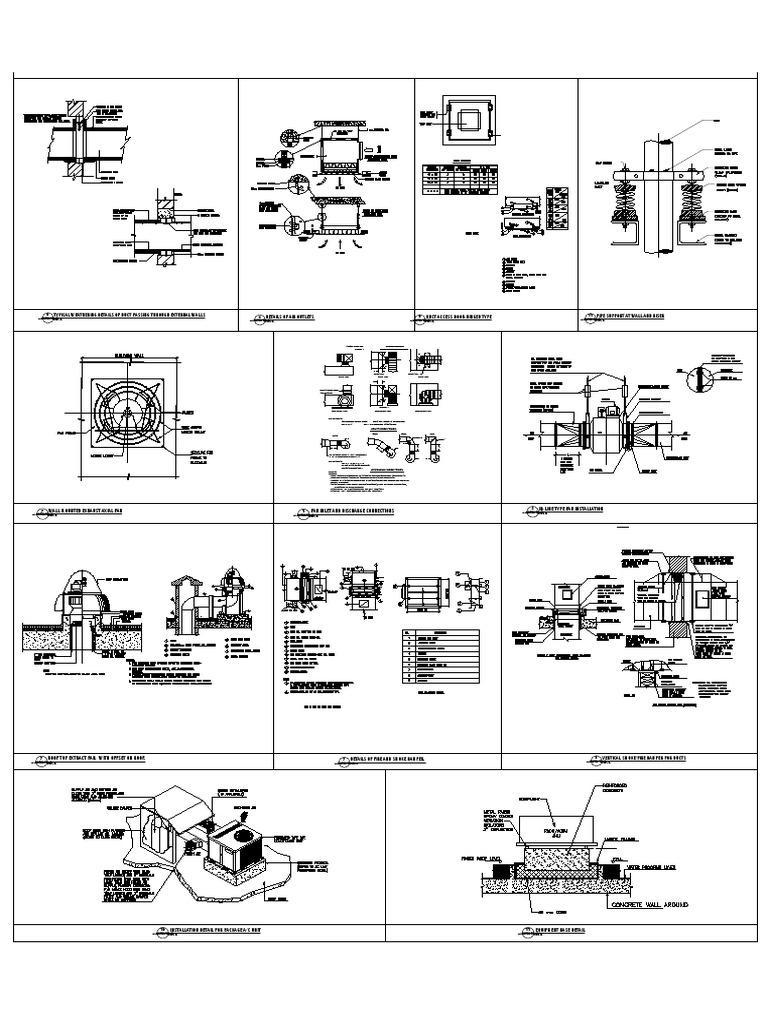 Typical Weathering Details of Duct Passing Through External Walls Details of Air Outlets Duct ...