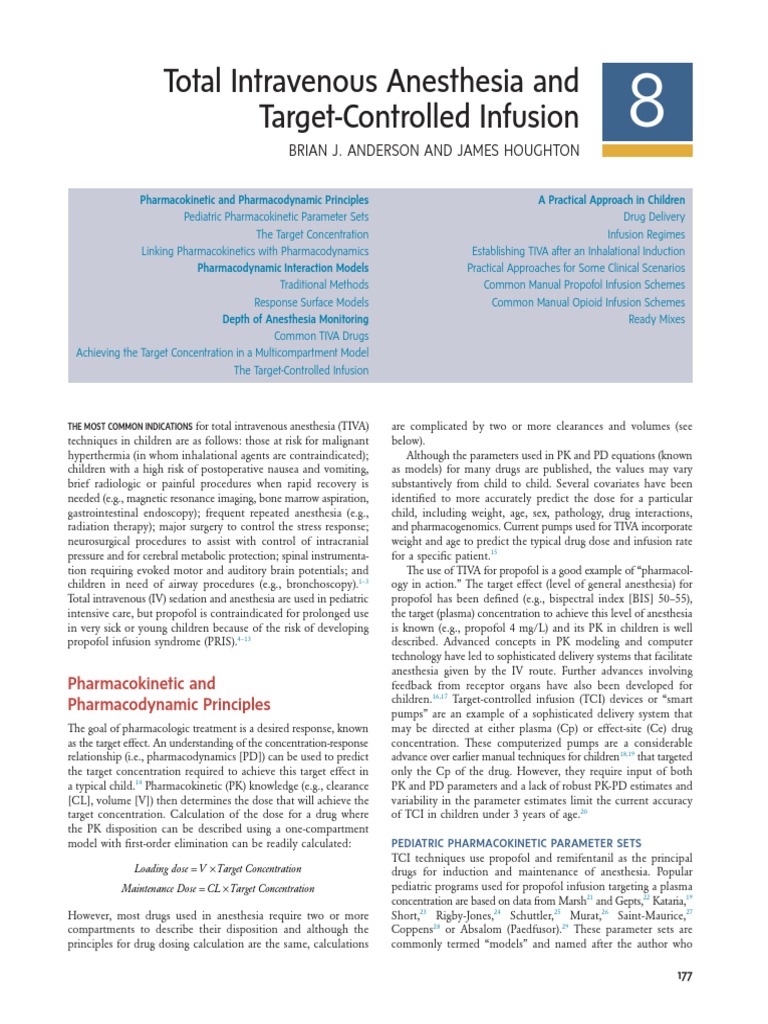 2 TIVA - TCI Revision | PDF | Pharmacokinetics | Anesthesia