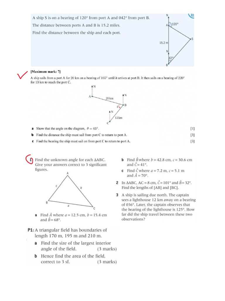 HW Right and Non-Right Triangle Trigonometry | PDF