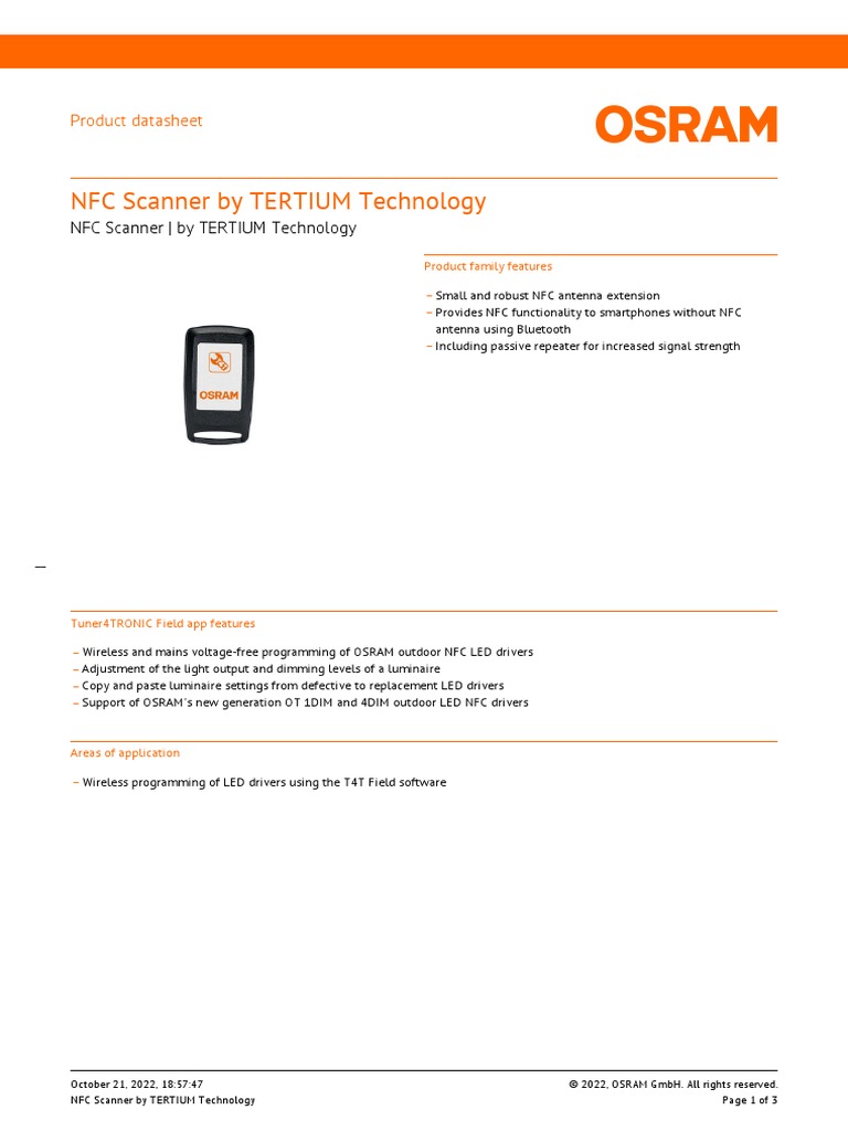 ZMP 4056512 NFC Scanner by TERTIUM Technology | PDF | Image Scanner ...