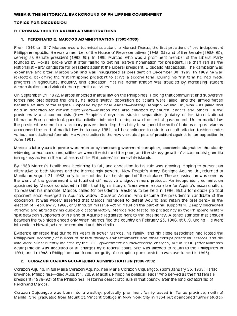 Week 5 - The Historical Background of The Philippine Government | PDF ...