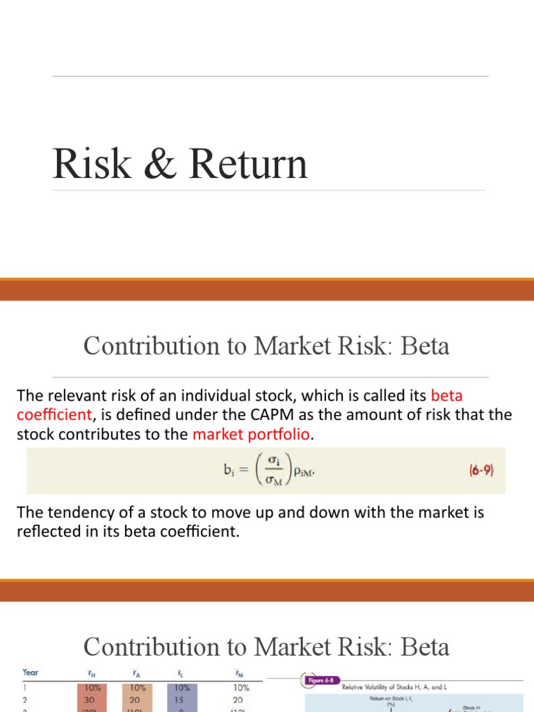 Beta Coefficient and CAPM Model | PDF | Beta (Finance) | Capital Asset ...
