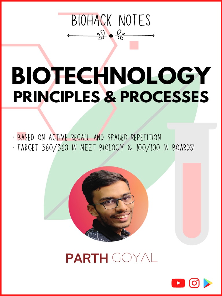 33.biotechnology Principles and Processes | PDF | Restriction Enzyme | Chemistry