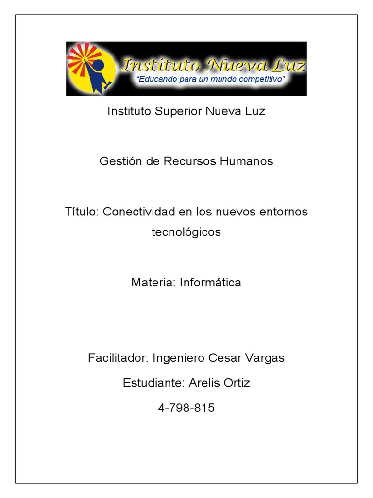 Conectividad en Los Nuevos Entornos Tecnologicos | PDF | Sociedad ...