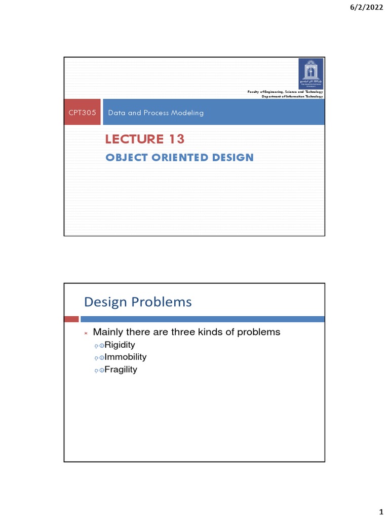 Lecture 13 - OO Design | PDF | Object Oriented Programming | Inheritance (Object Oriented ...