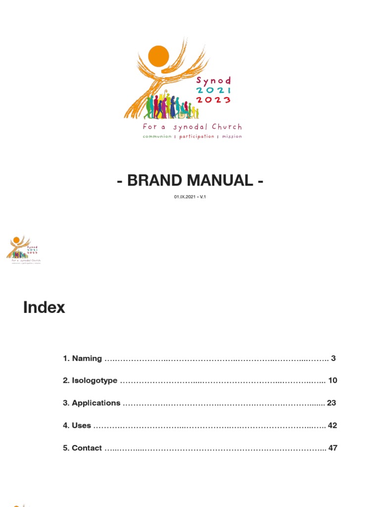 Synod 2021-2023 Brand Manual | PDF | Rgb Color Model | Graphic Design