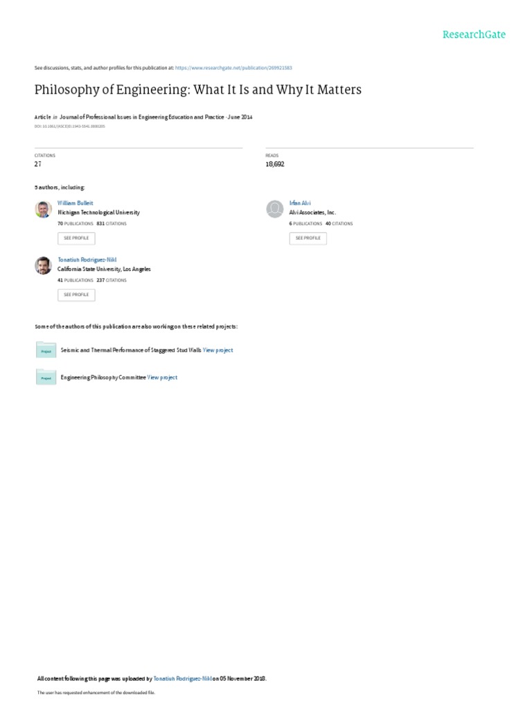 Philosophy of Engineering: What It Is and Why It Matters | PDF | Design ...