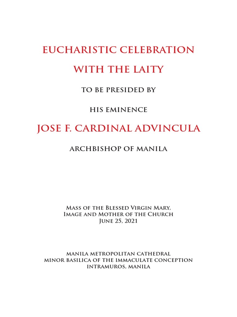 Missalette - Mass With The Laity | PDF | Mary, Mother Of Jesus | Eucharist