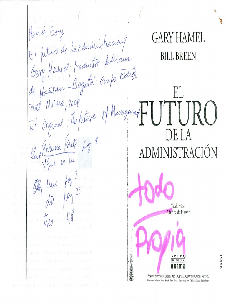 Gary Hammel - El Futuro de La Administración | PDF