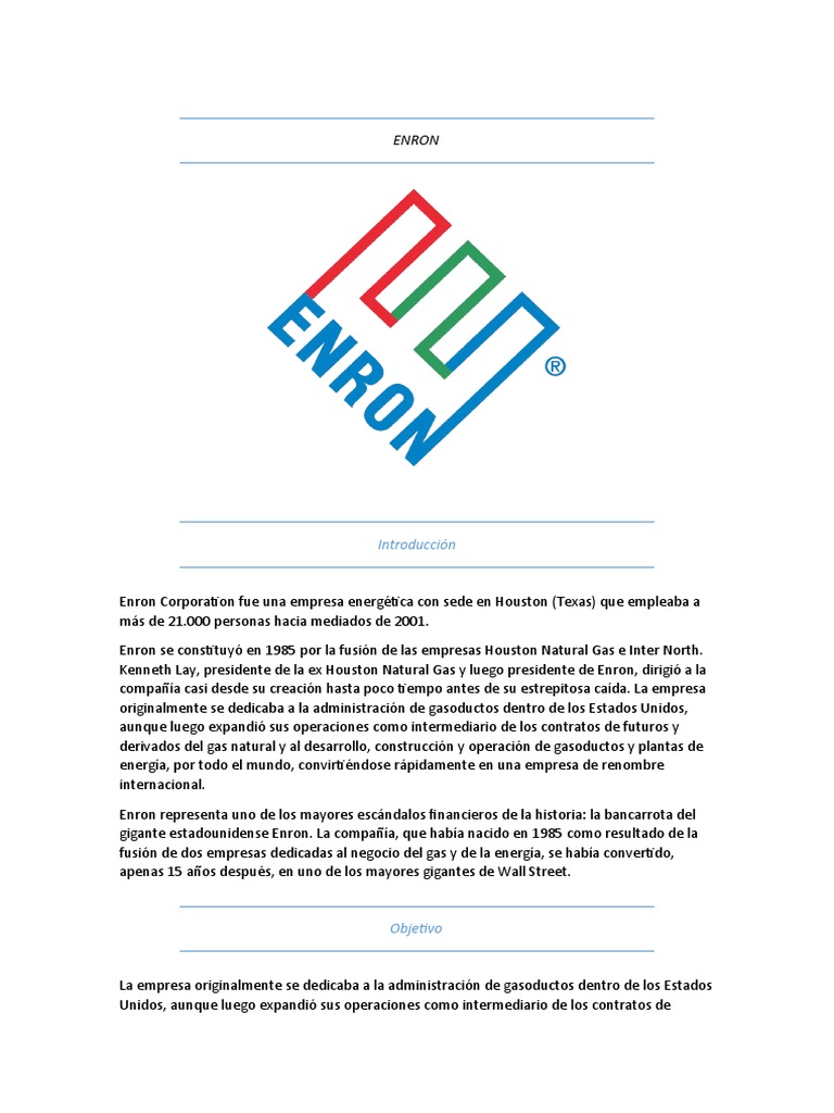 ENRON | PDF | Enron