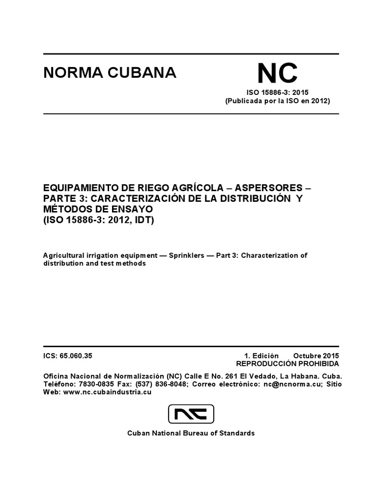 NC Iso 15886-3 A2015 25p VLV | PDF | Agua | Medición