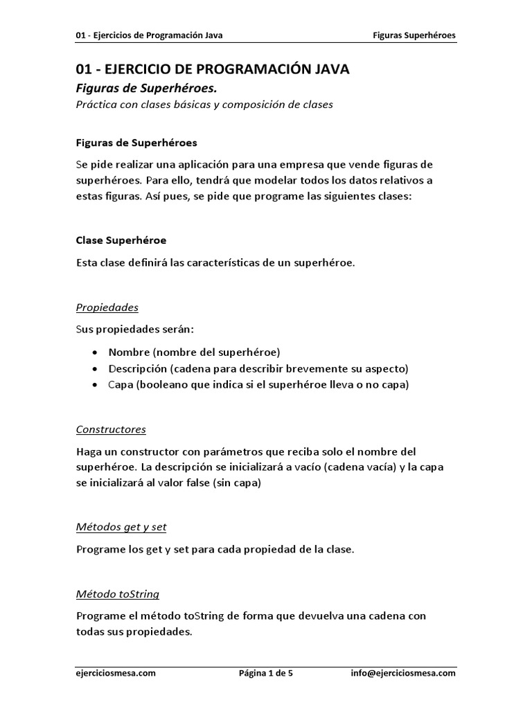 Ejercicio Java 01 Figuras | PDF | Constructor (Programación Orientada a Objetos) | Programación