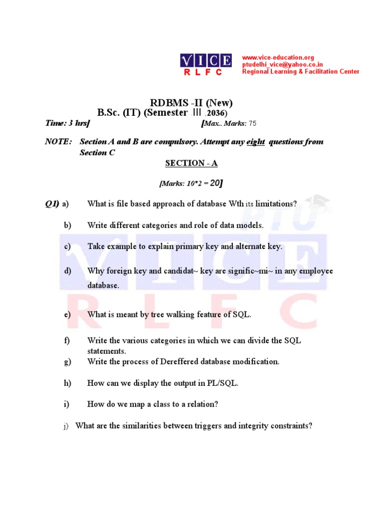 Bsc It3 Pdf Sql C Programming Language