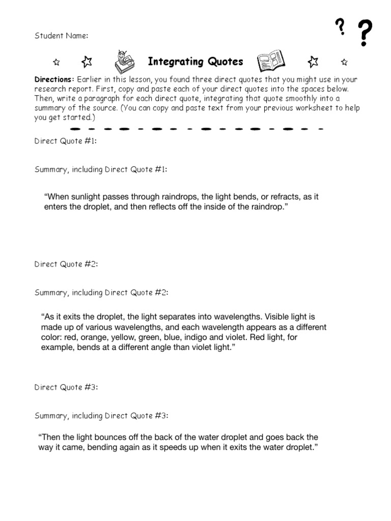 Integrating Quotes | PDF