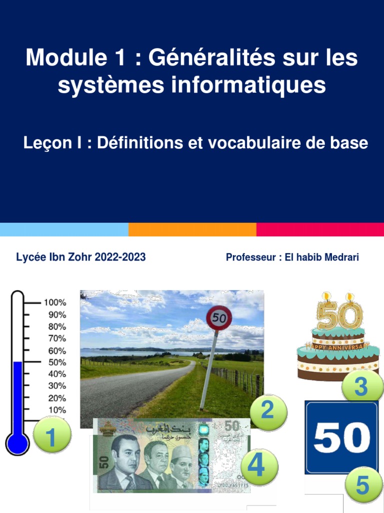 Module 1 - Leçon 1 | PDF | Informatique | Informations