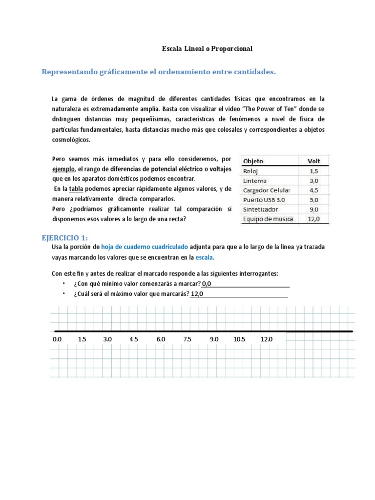 Escala Lineal | PDF | Física | Metrología