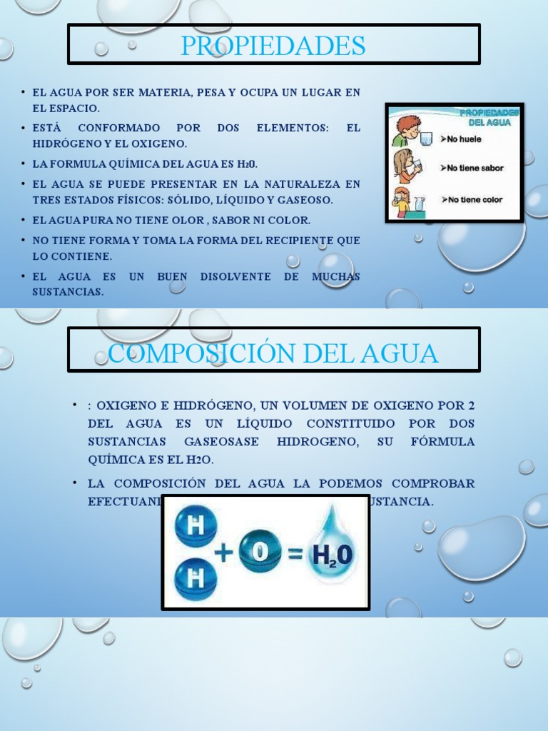 Propiedades-Composicion Del Agua | PDF