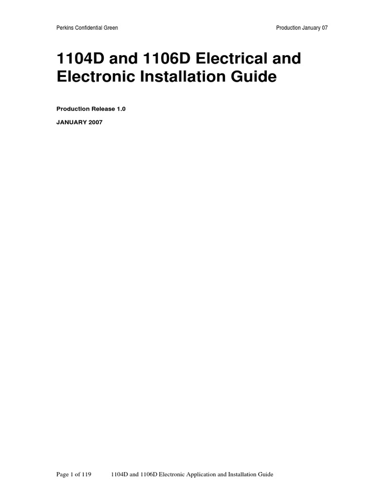 1104D 1106D Electrical Electronic Installation Guide Jan 2007 | PDF ...