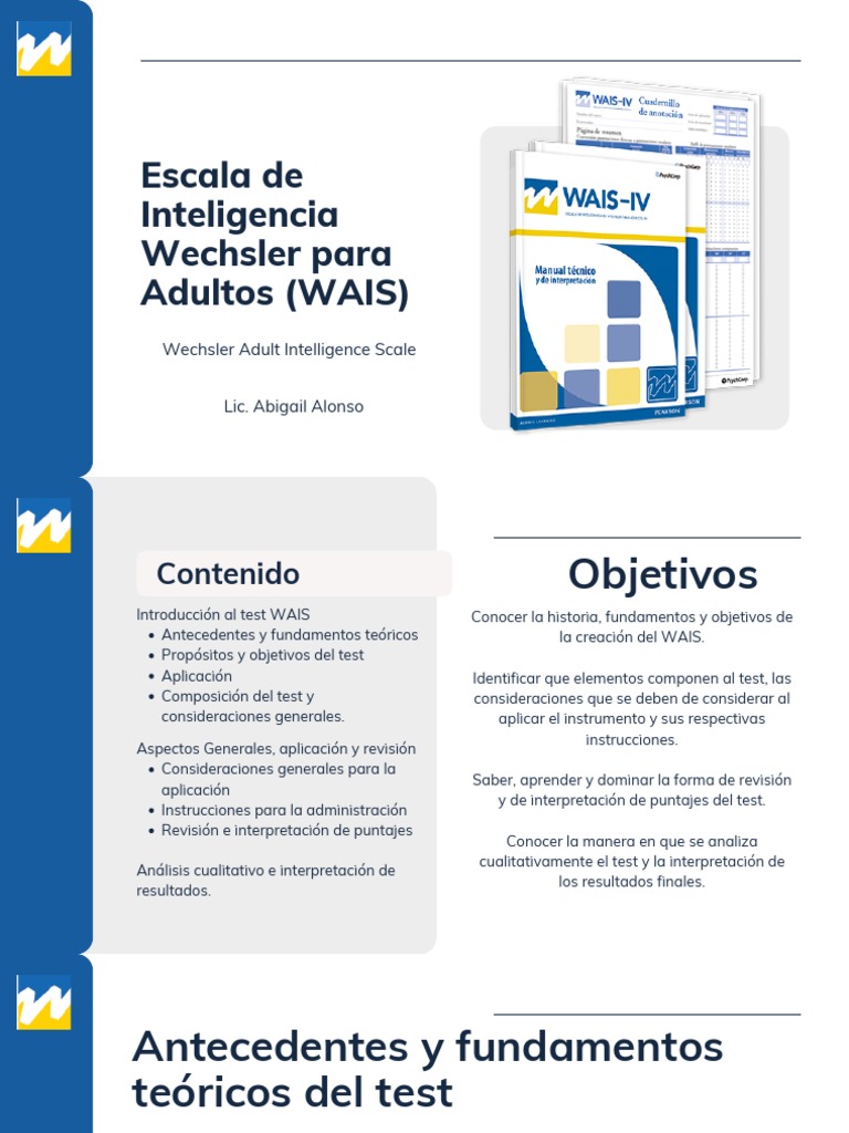 Escala de Inteligencia Wechsler para Adultos (WAIS) | PDF | Escala de inteligencia para adultos ...