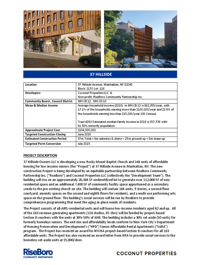 Affordable Senior Housing at 37 Hillside Ave | PDF | Economies