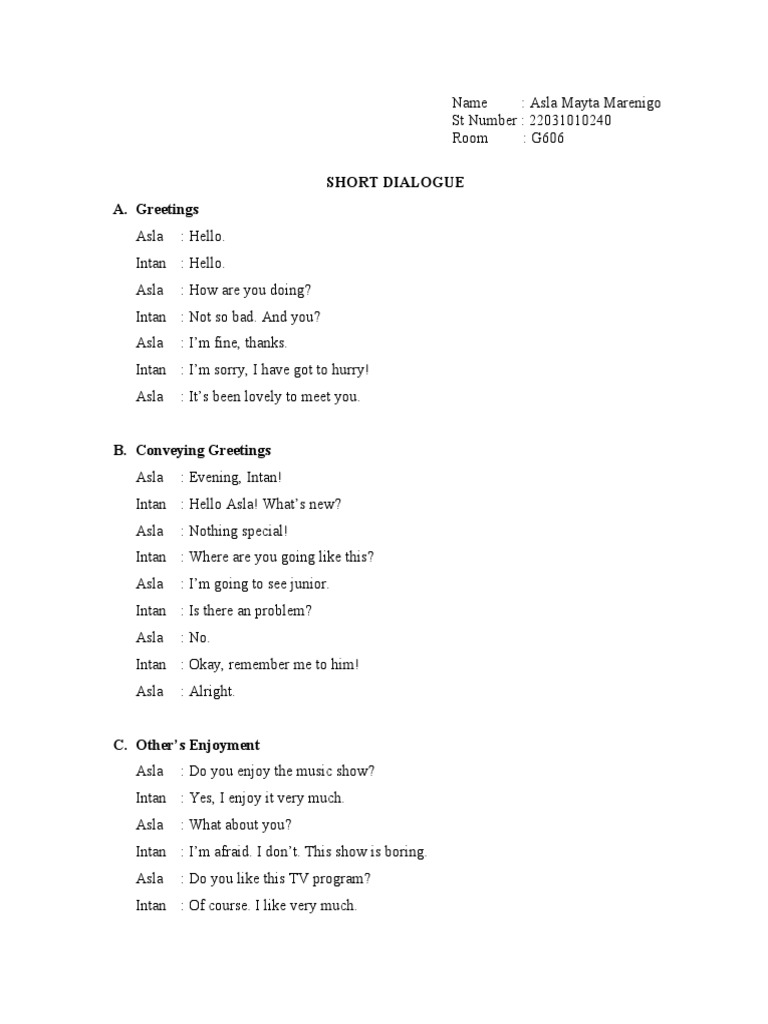 Short Dialog Function | PDF | Home & Garden | Art