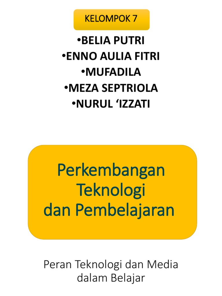 PERAN TEKNOLOGI DAN MEDIA DALAM PEMBELAJARAN | PDF