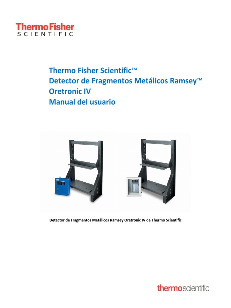 Ramsey Oretronic IV Tramp Metal Detector - REC4479B - Spanish | PDF ...