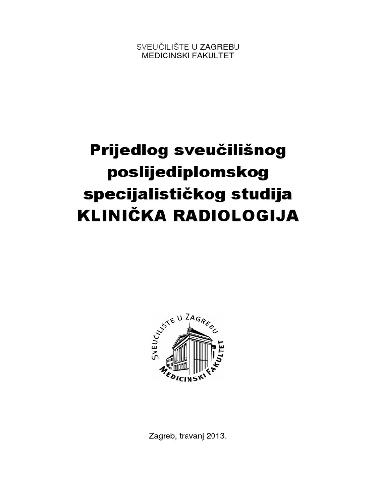 Klinicka Radiologija Plan I Program | PDF