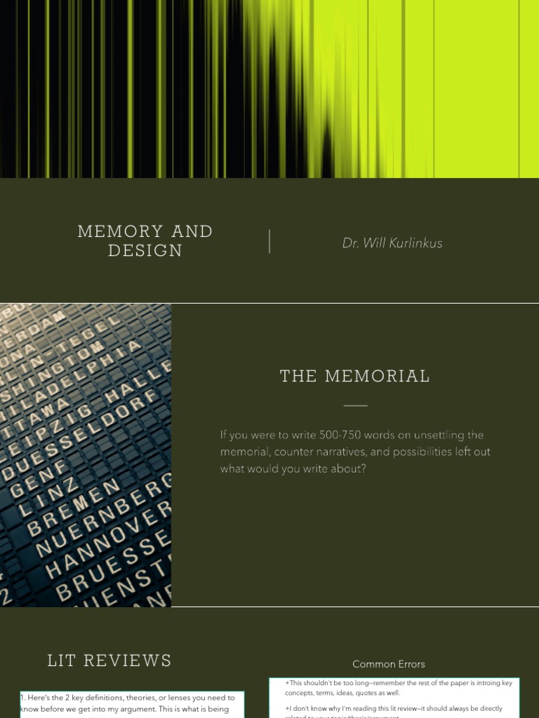 Memory and Design | PDF