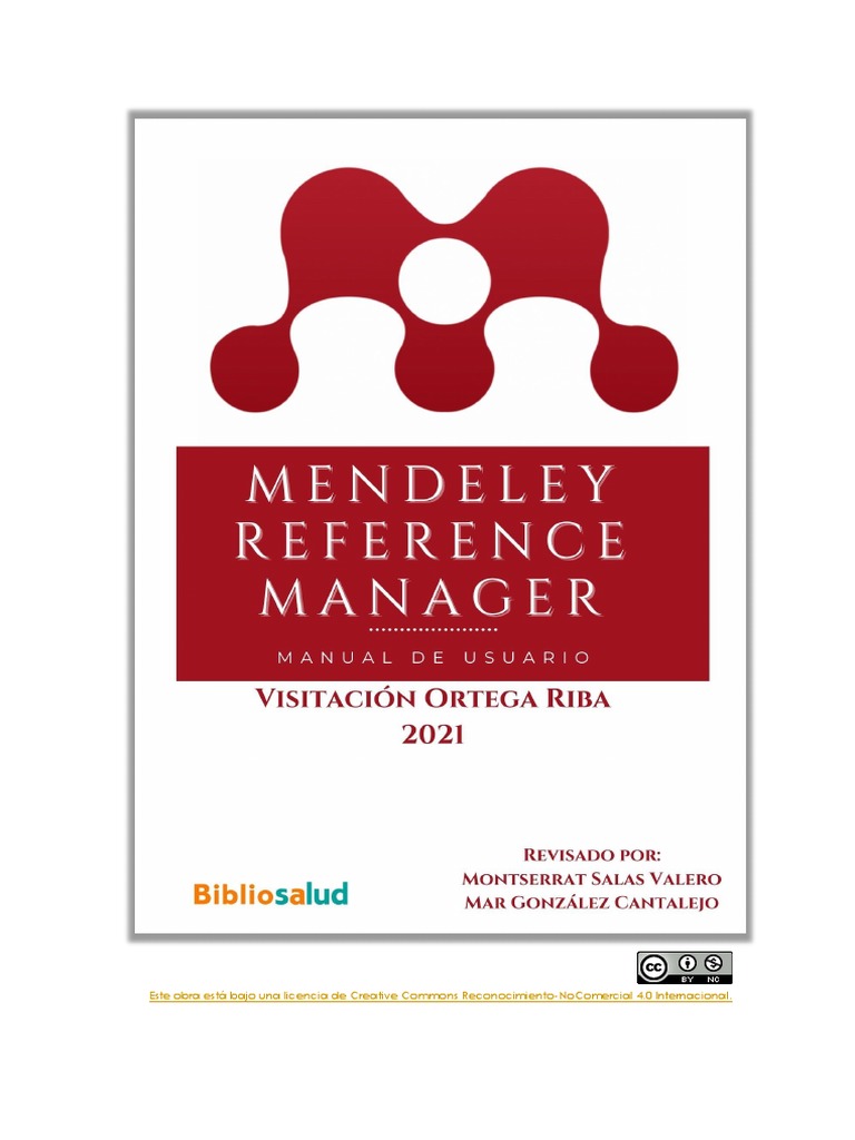 Manual MENDELEY REFERENCE MANAGER. Actualizacion Junio 2021 | PDF | Red ...