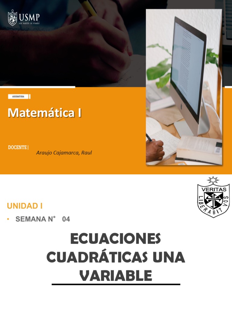 Ecuaciones de 2do Grado 1var Usmp | PDF | Ecuaciones | Ecuación cuadrática