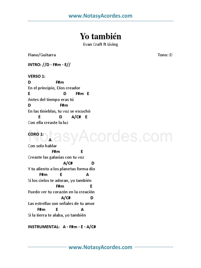 Yo Tambien Evan Craft FT Living | PDF
