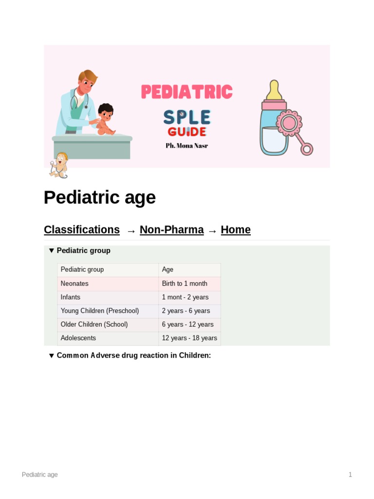 Pediatric Age | PDF