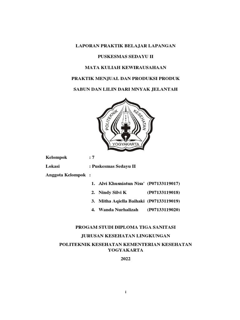 Laporan Kewirausahaan Pdf