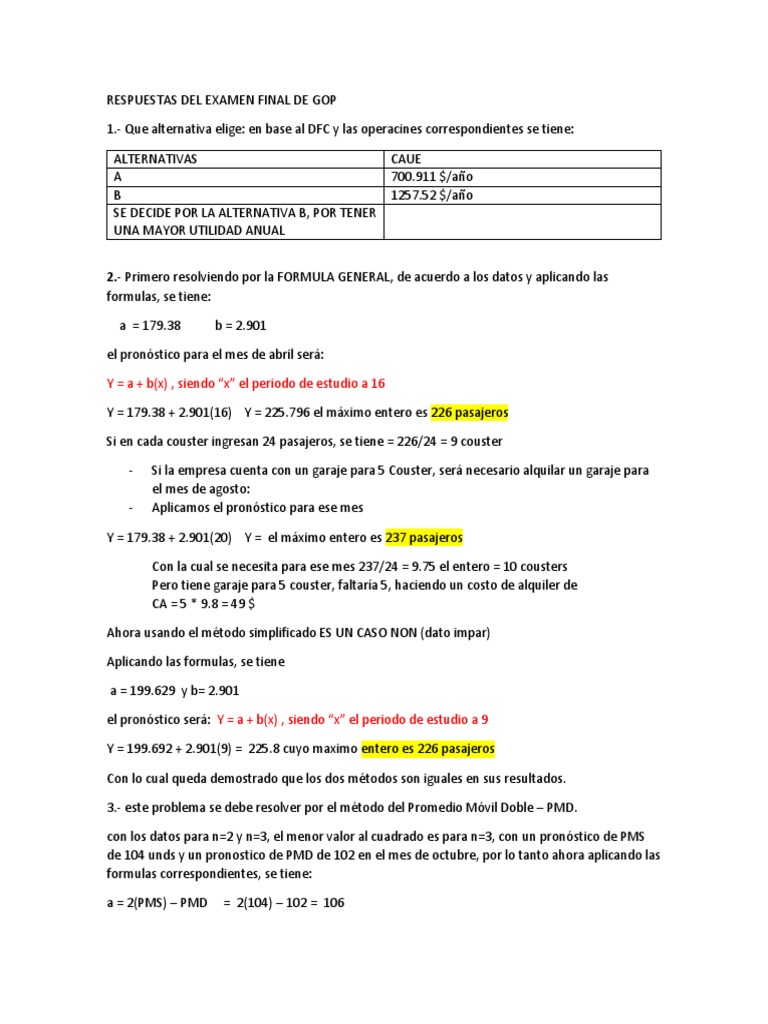 Respuestas Del Examen Final de Gop | PDF