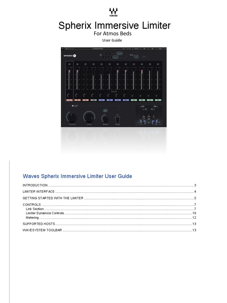 Spherix Immersive Limiter | PDF | Electrical Engineering | Audio Electronics