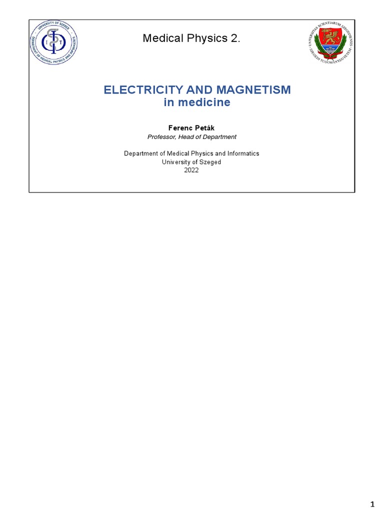 Lecture 1 - Bioelectricity-1 | PDF | Superconductivity | Electrical Resistance And Conductance