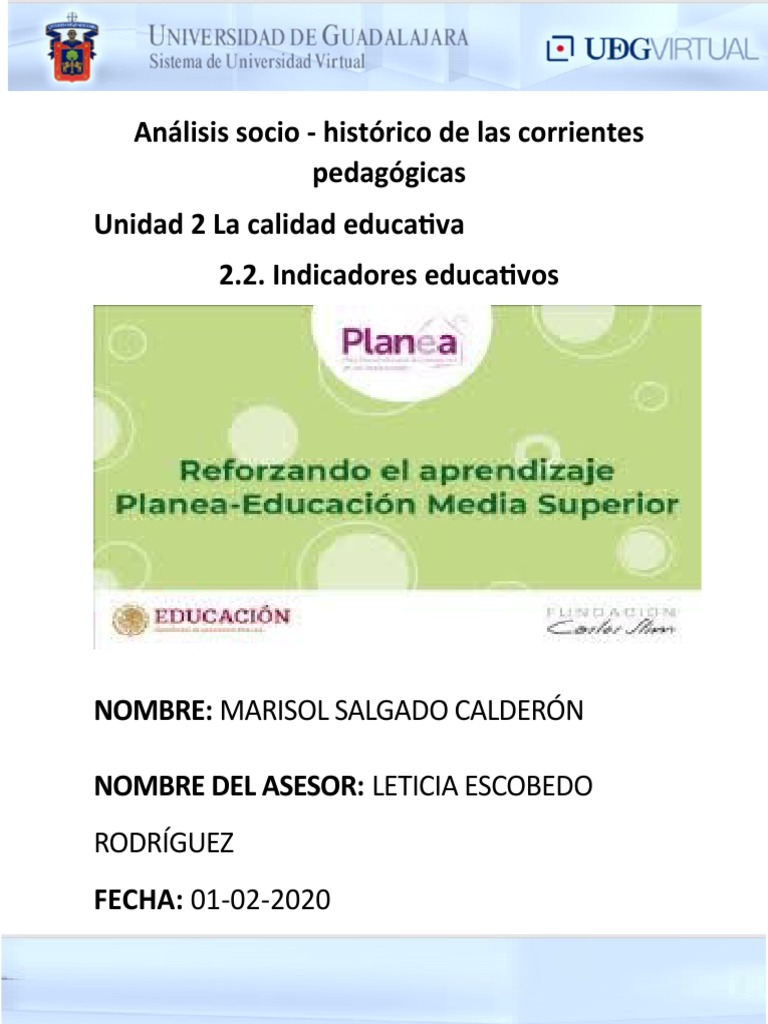 Marisol - Salgado - Calderón - 2.2. Indicadores Educativos | PDF ...