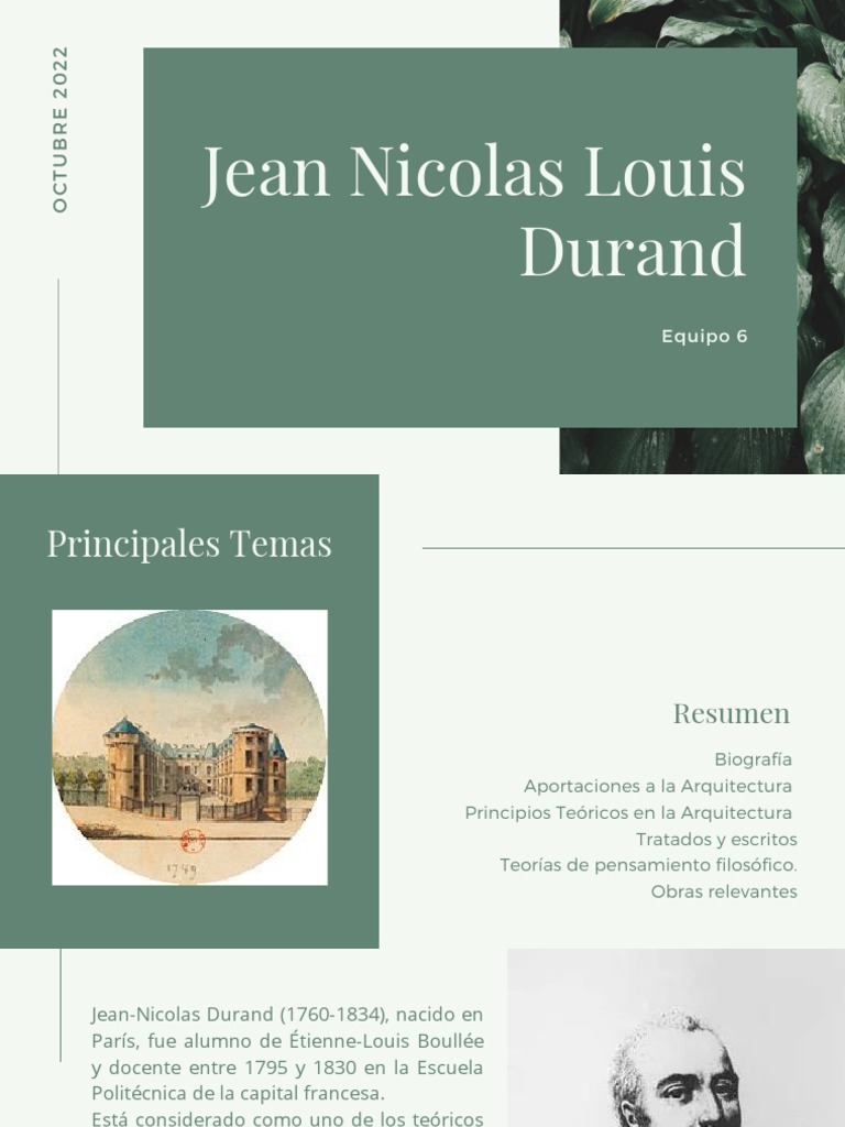 Jean Nicolas Louis Durand | PDF