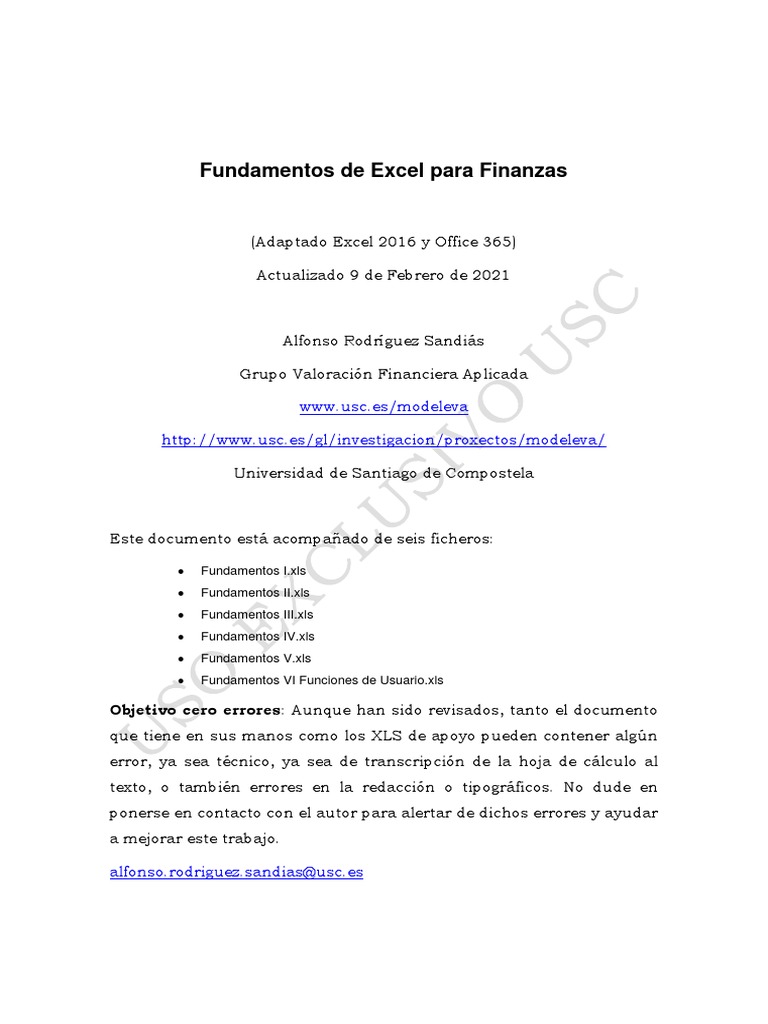 Fundamentos Excel | PDF | Microsoft Excel | Hoja de cálculo