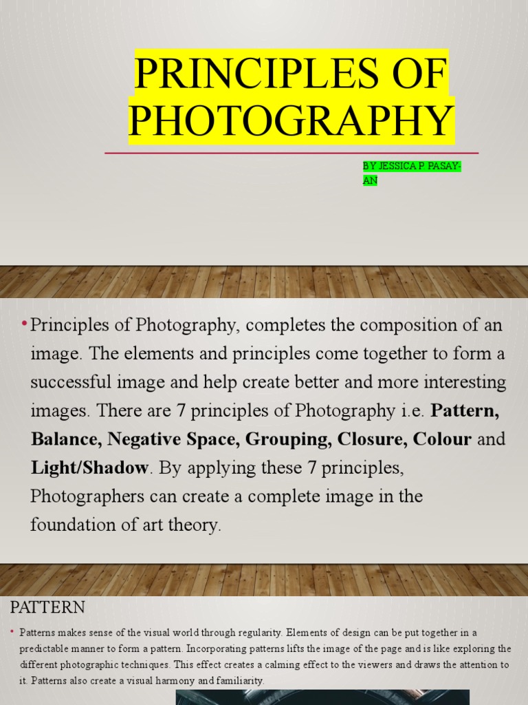Principles of Photography | PDF | Composition (Visual Arts) | Cognition