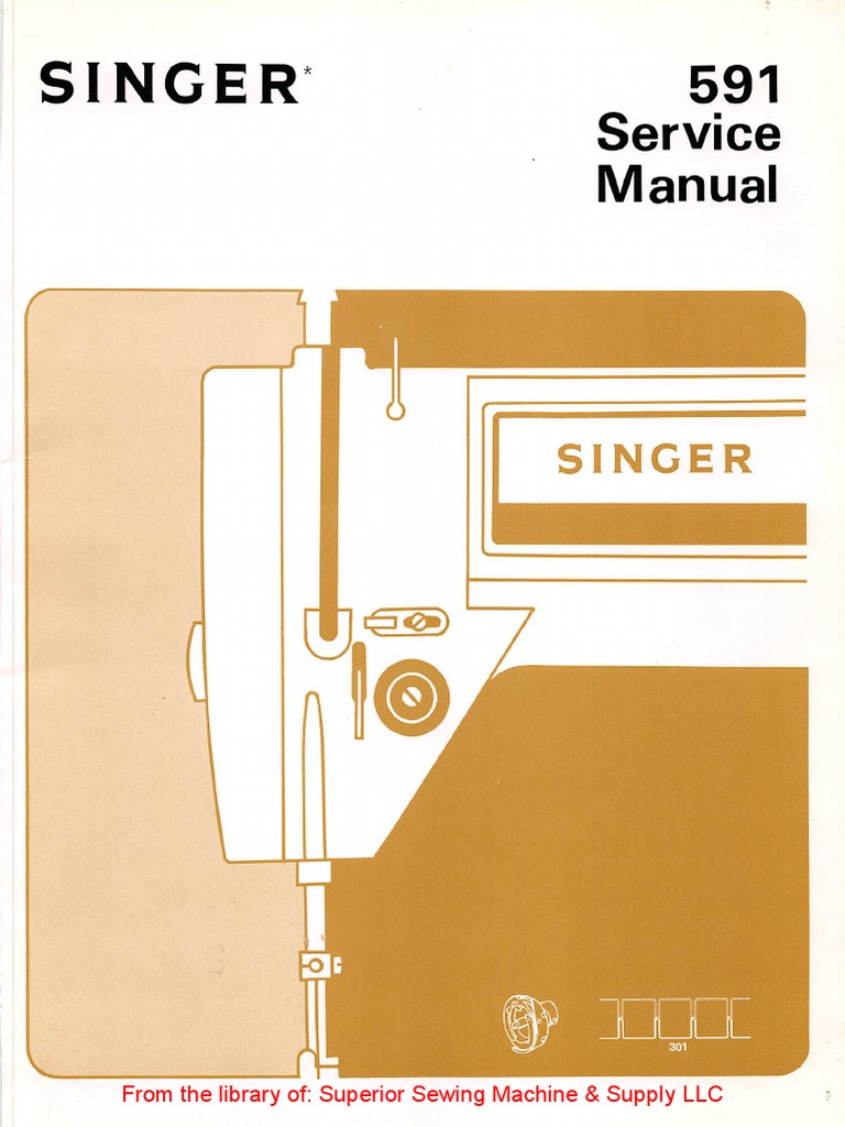 Singer 591 Service Manual | PDF | Sewing Machine | Gear
