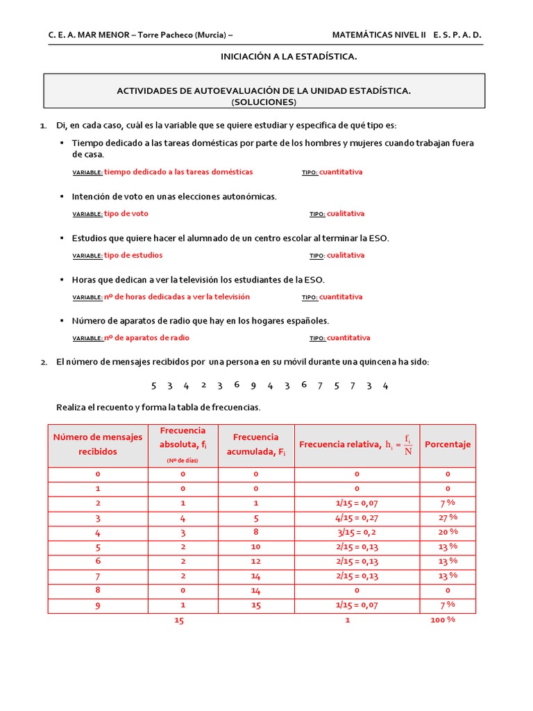 Estad | PDF | Cociente de inteligencia | Desviación Estándar